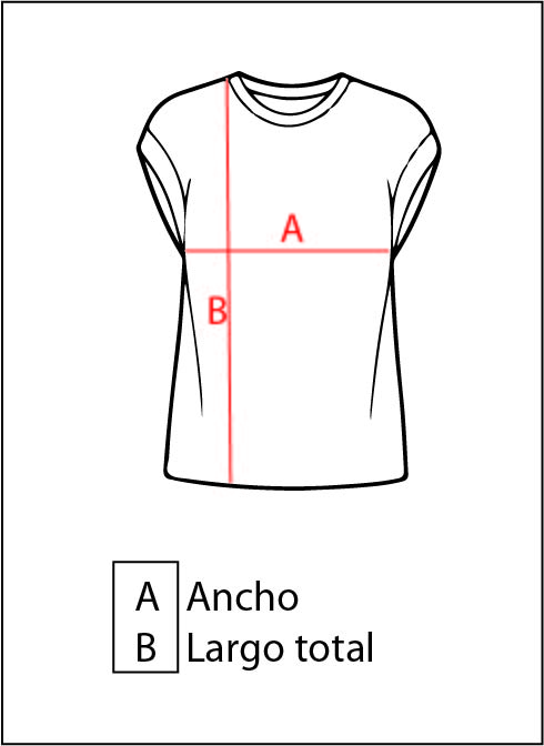 Remera amplia manga rebatible Magnifique print