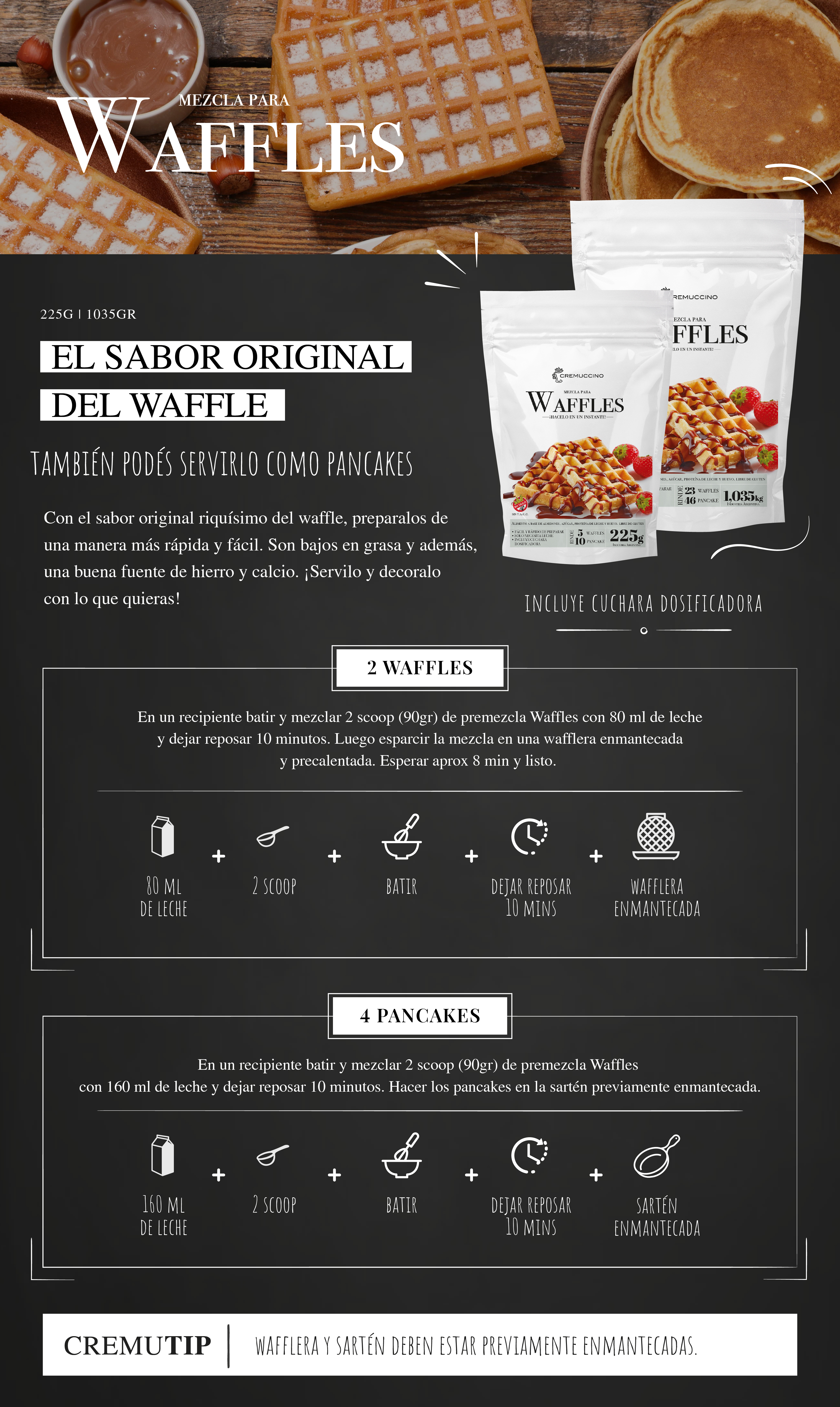 Mezcla para Waffles y Pancakes | Libre de Gluten