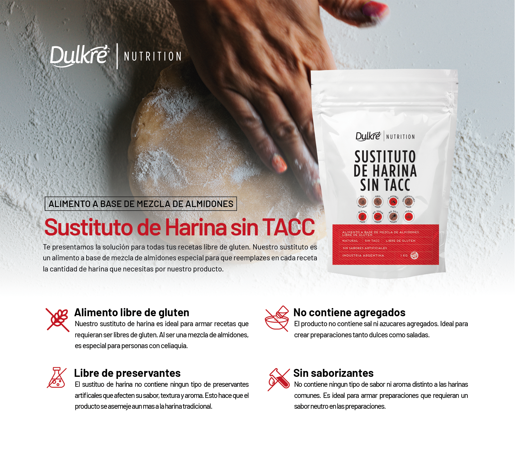 Sustituto de Harina Sin Gluten | Reemplazo Directo 1:1 – 1 kg