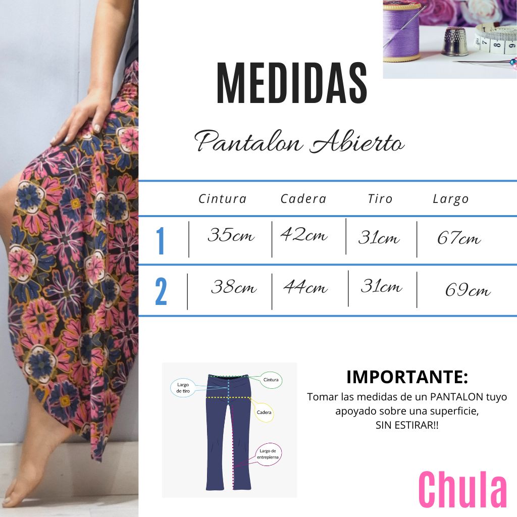 Pantalón Abierto Chiripá de Seda Plisada Fresco y Liviano