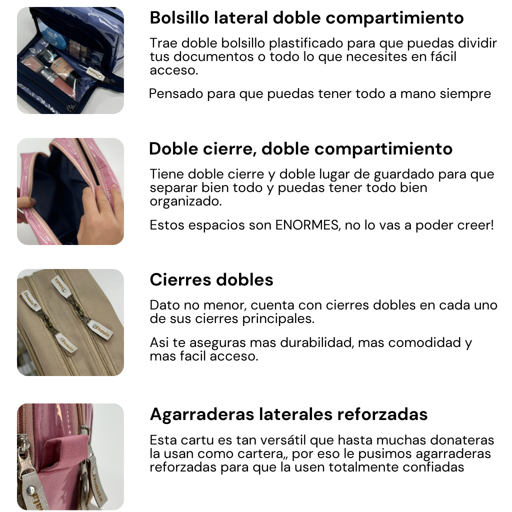 Cartuchera Doble Cierre: Neceser de Viaje Organizado y Resistente