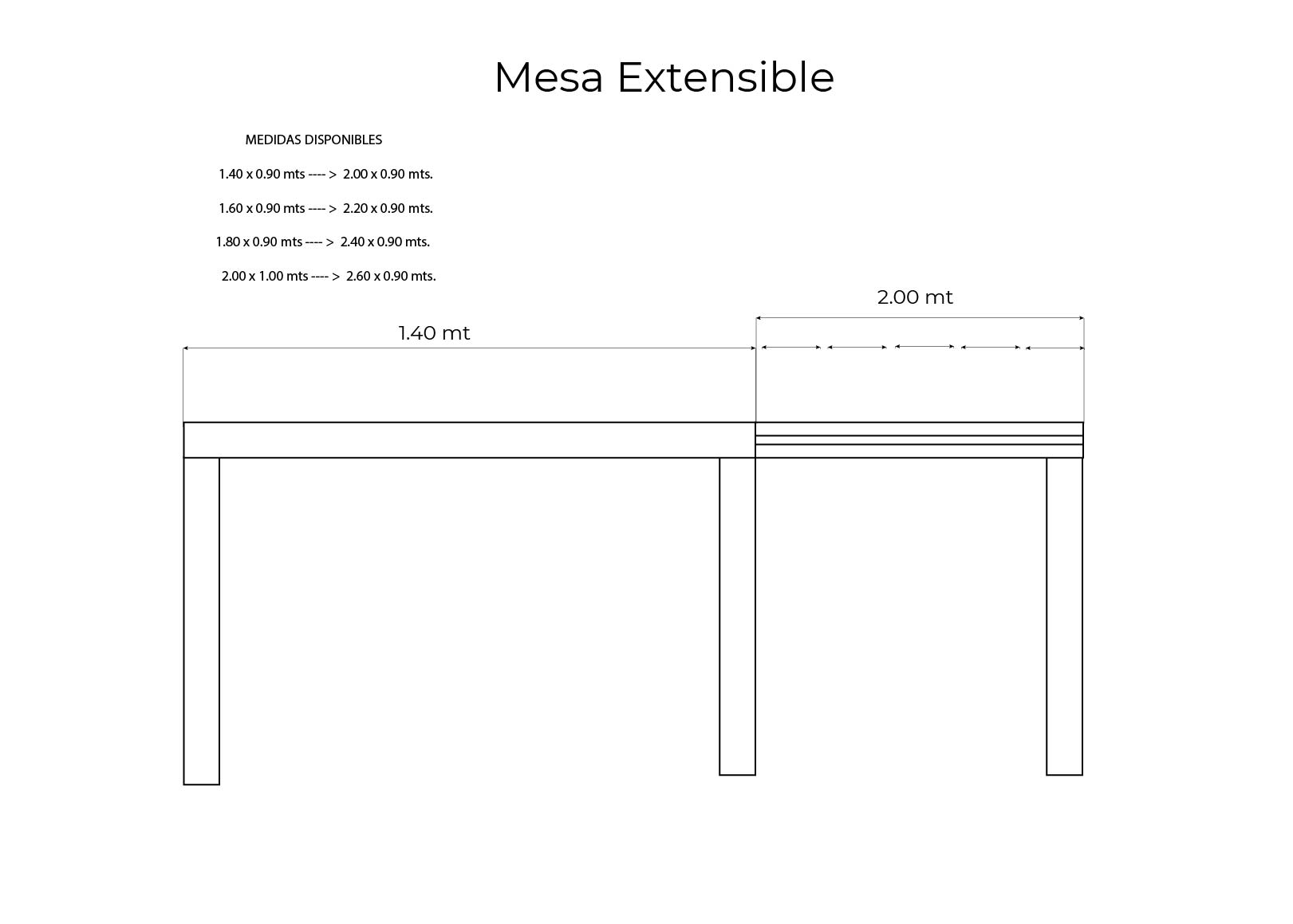 Mesa extensible