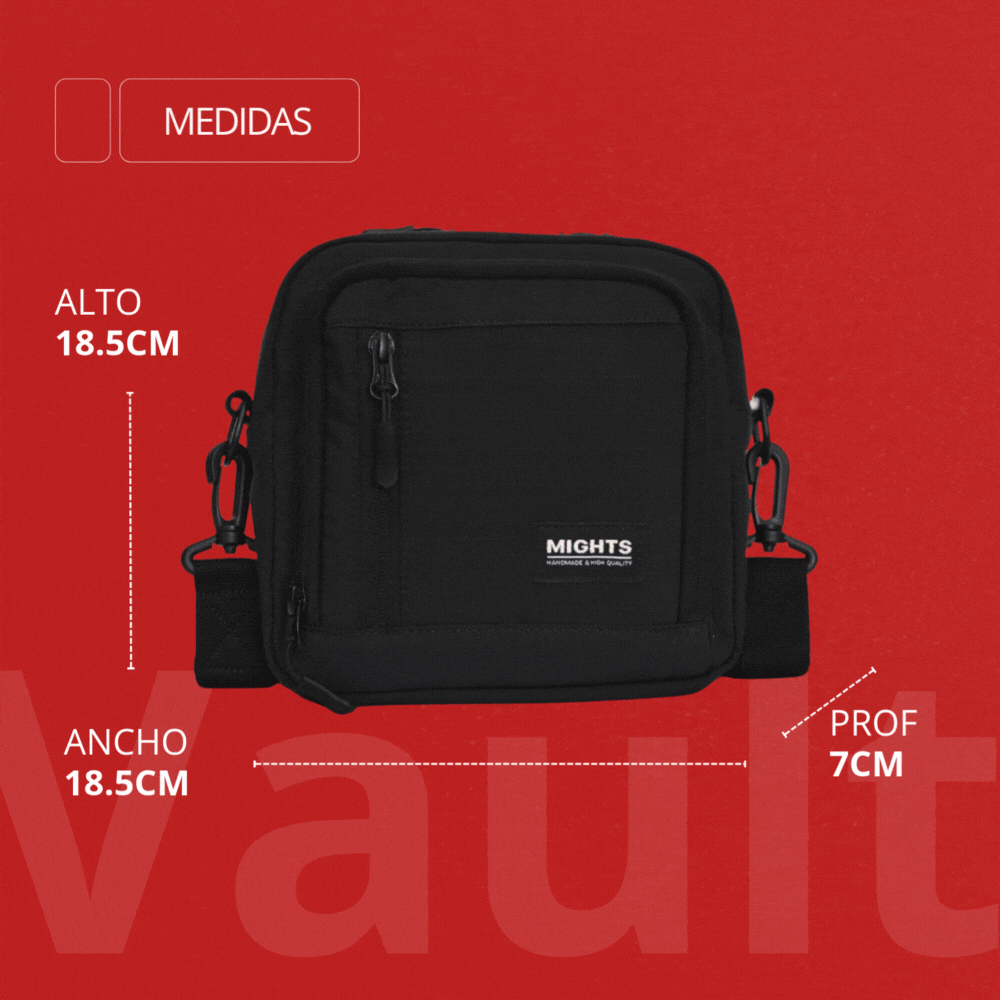morral minimalista con muchos bolsillos