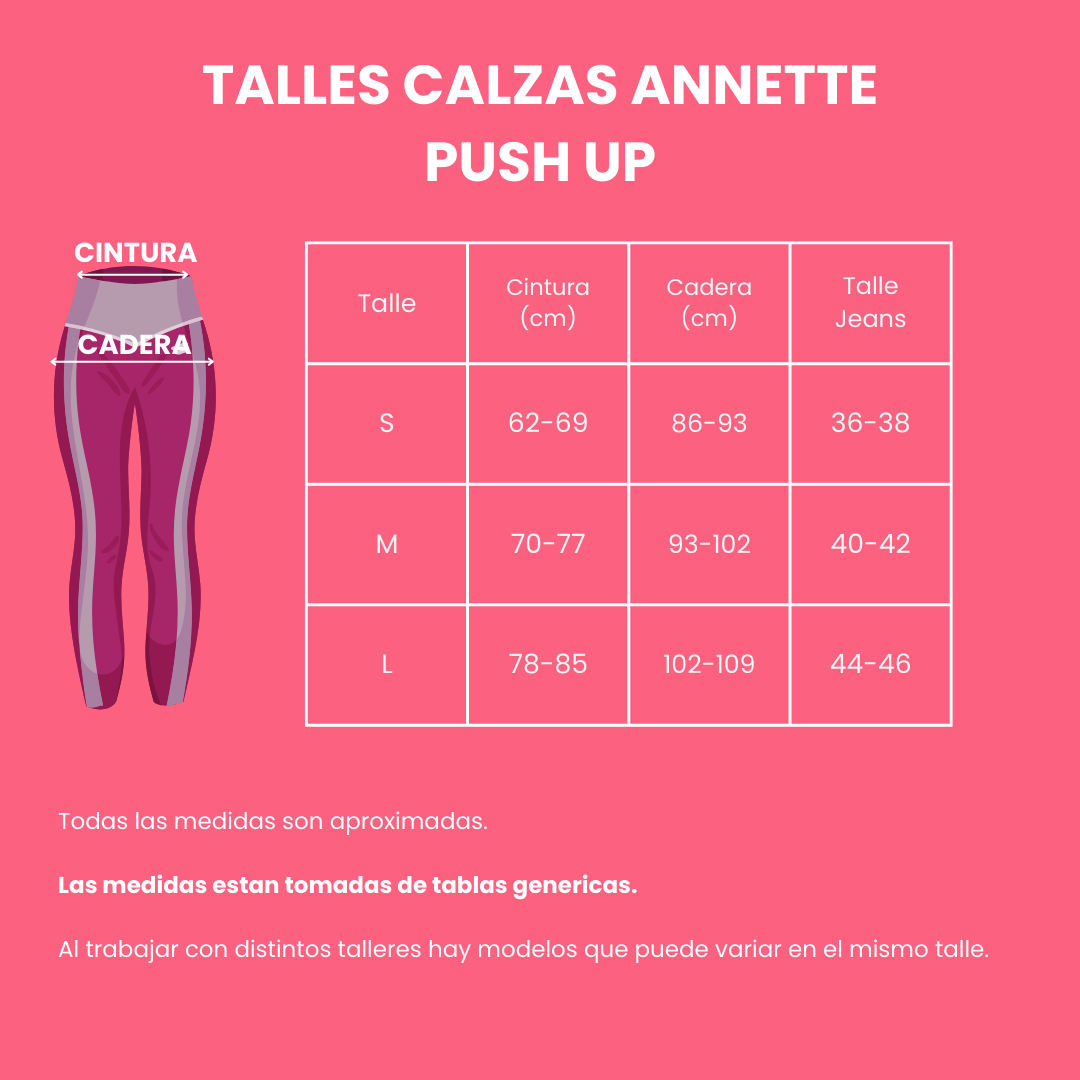 CALZA PUSH UP ANNETTE ROSA