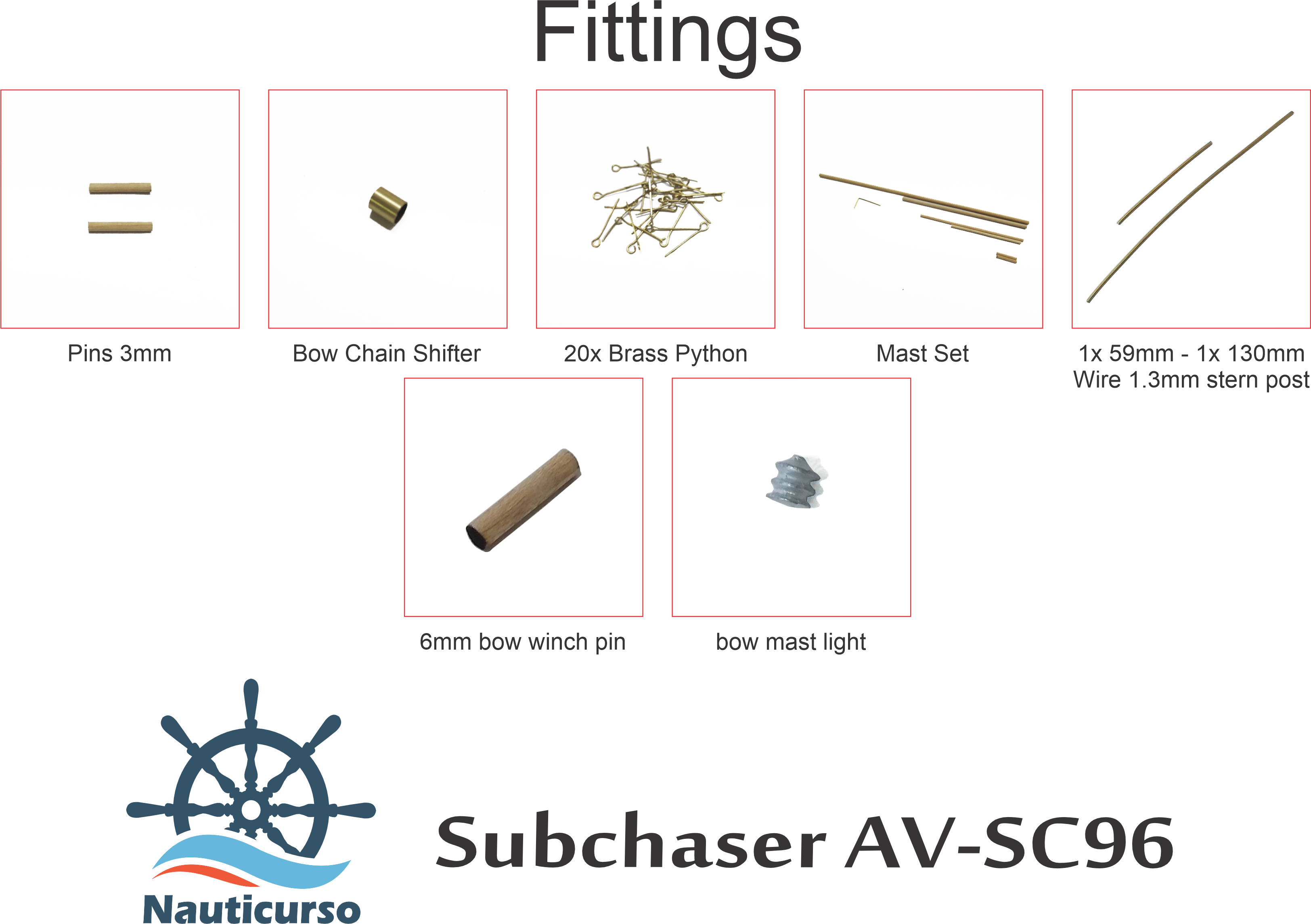 Subchaser AV-SC96 1:32 - kit completo para montar