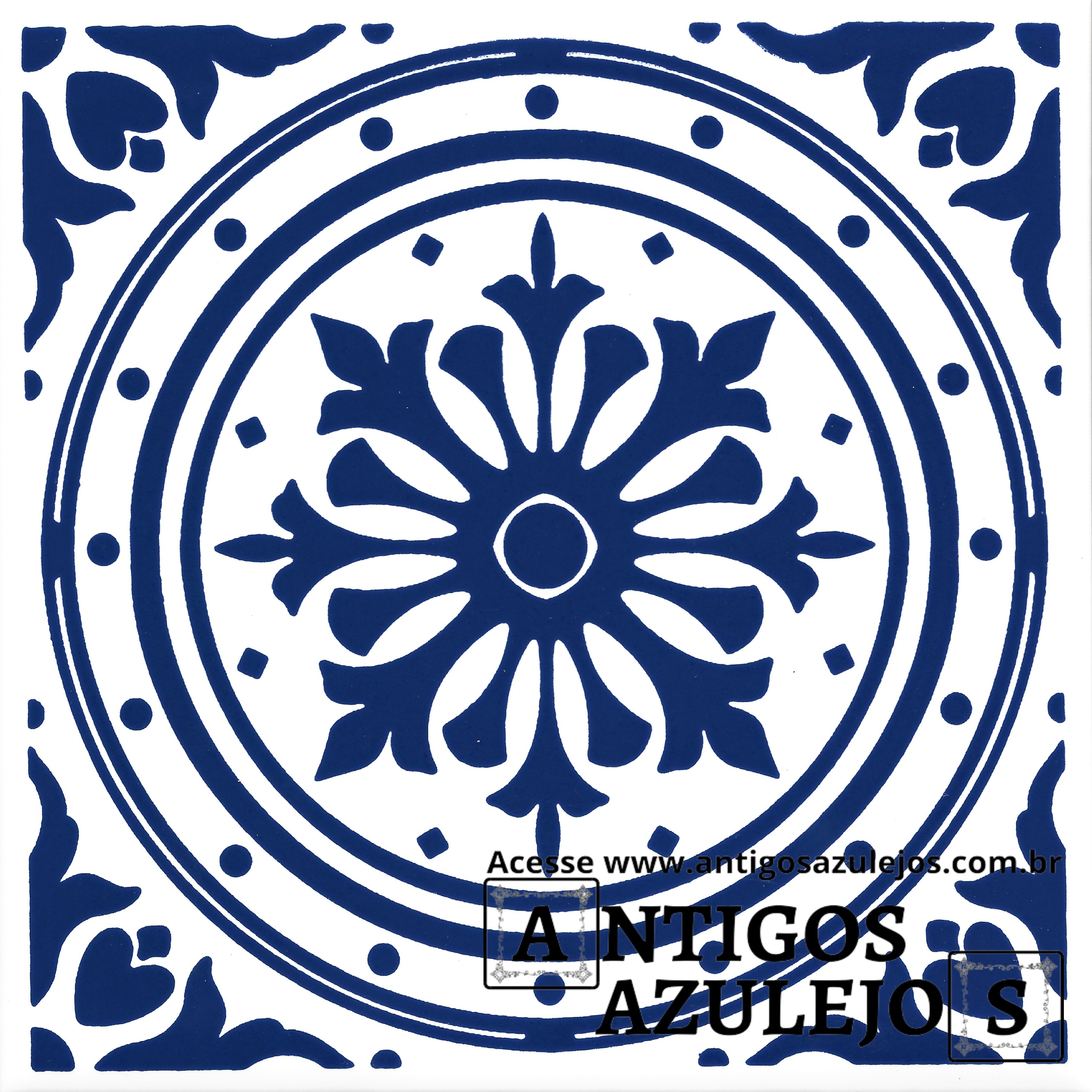 Kit Azulejos Portugueses – Clássico Azul 16 peças Azulejo Português ...