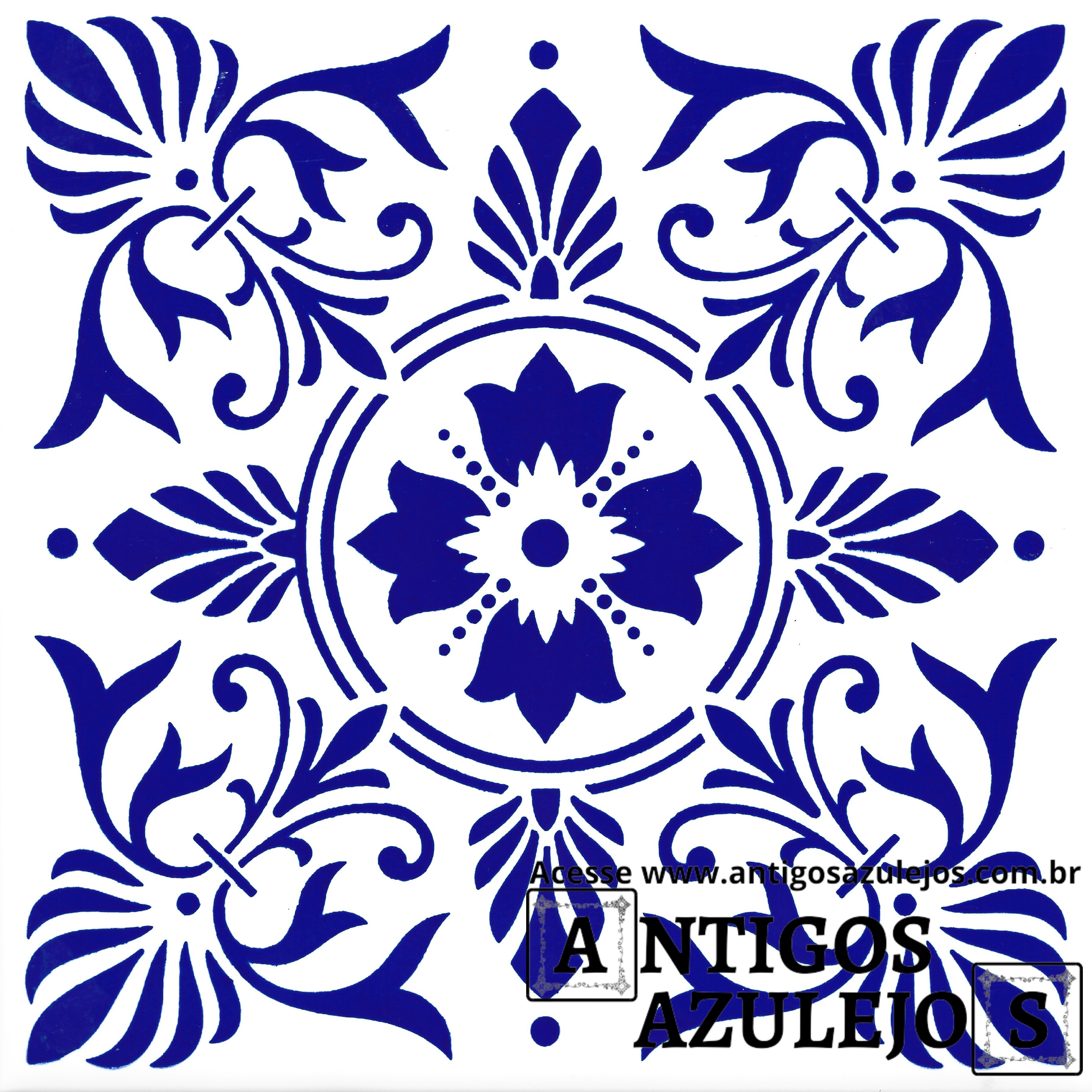 Kit Azulejos Portugueses – Clássico Azul 16 peças Azulejo Português ...