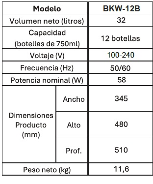 Cava 12 Botellas - BKW-12B - Comprar en Briket