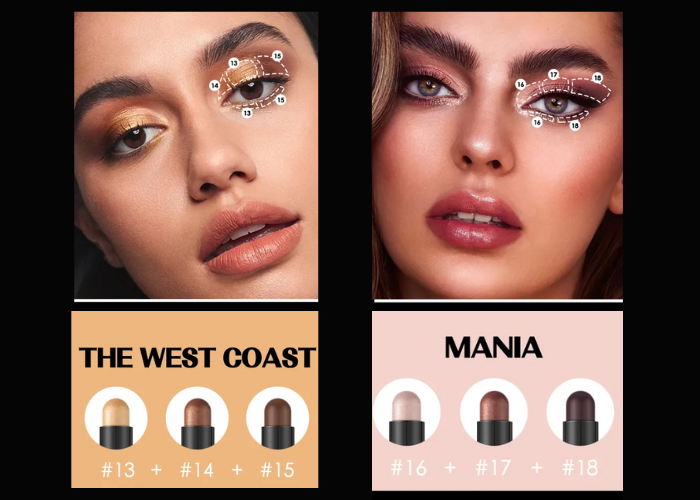 Sombra Focallure, sombra lápis, sombra Magic, Maquiagem, sombra matte