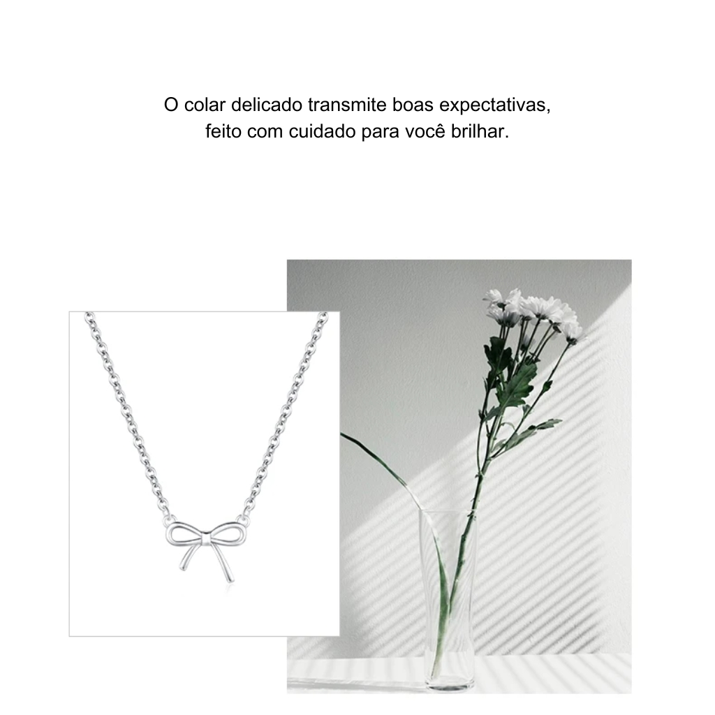Colar Feminino Prata: Elegância e Estilo em Cada Detalhe -Frete Grát