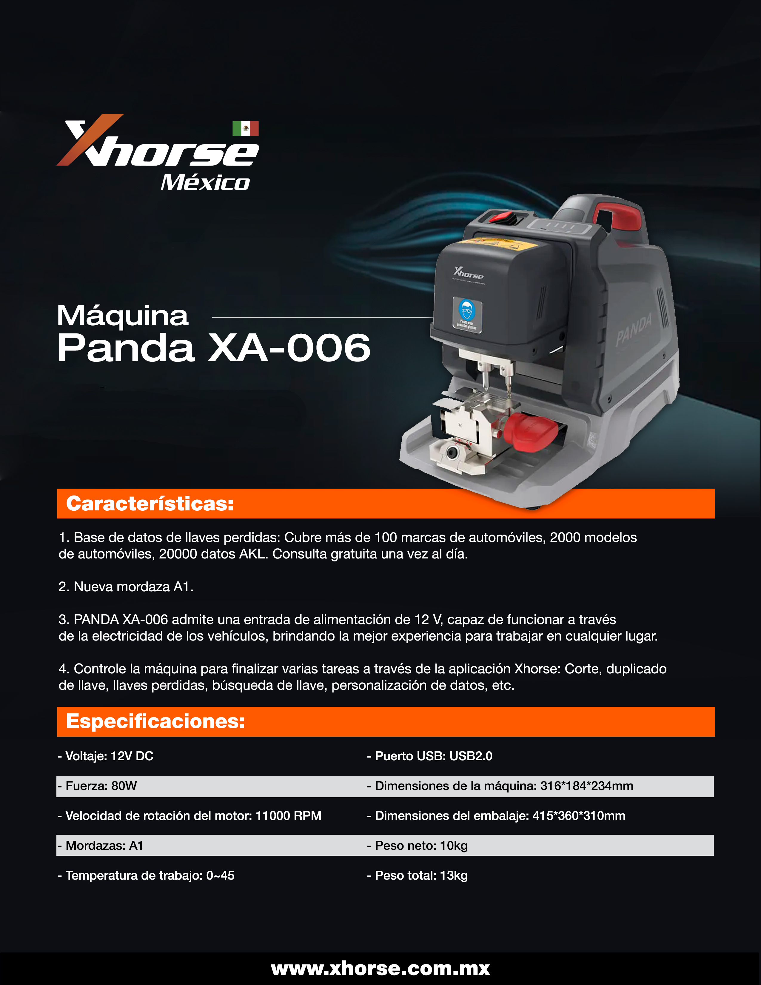 Máquina Panda XA-006 - Comprar en Xhorse México