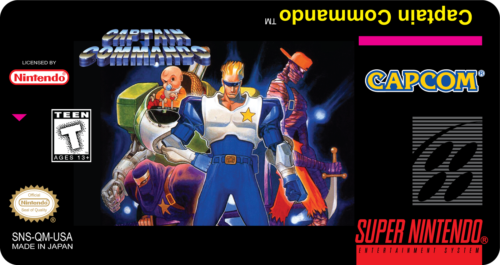 Cartucho Fita Super Nintendo Capitão Commando (SNES)