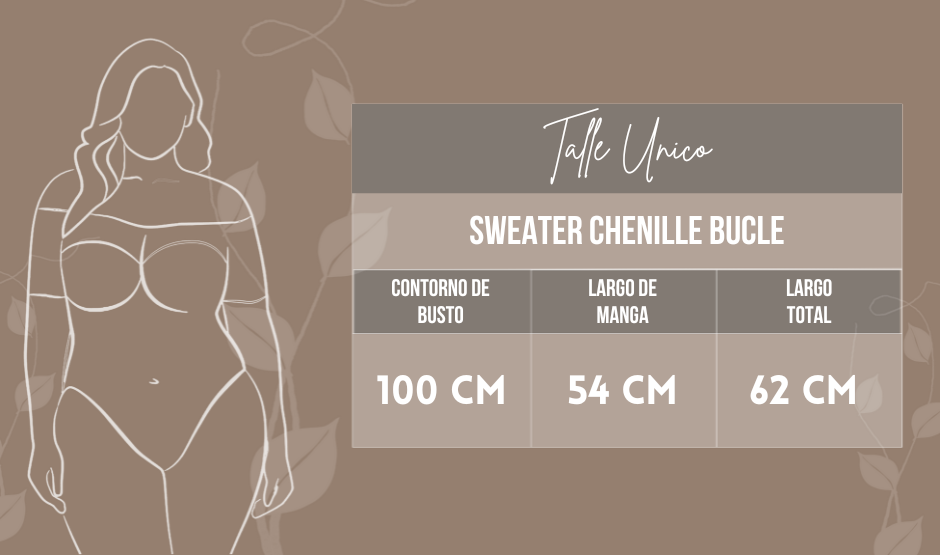 SWEATER CHENILLE BUCLE CUELLO REDONDO