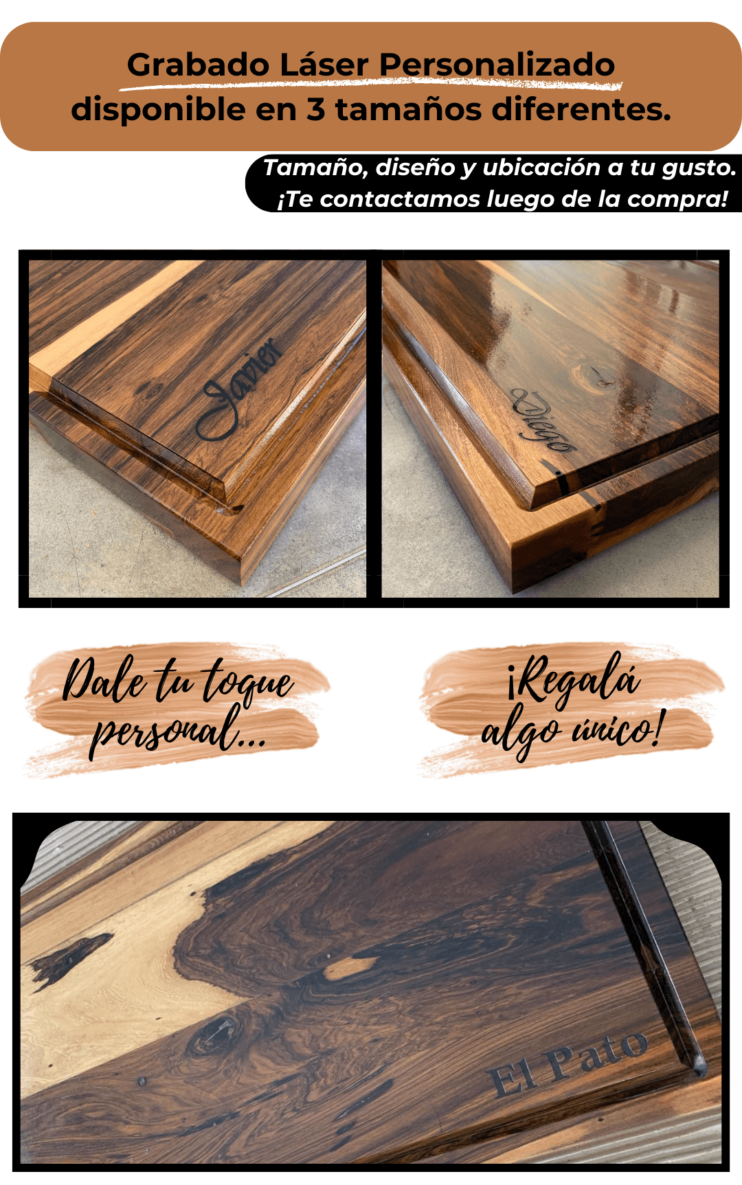 Tabla XBIG Guayubira 75x40x4 Premium: robusta y elegante