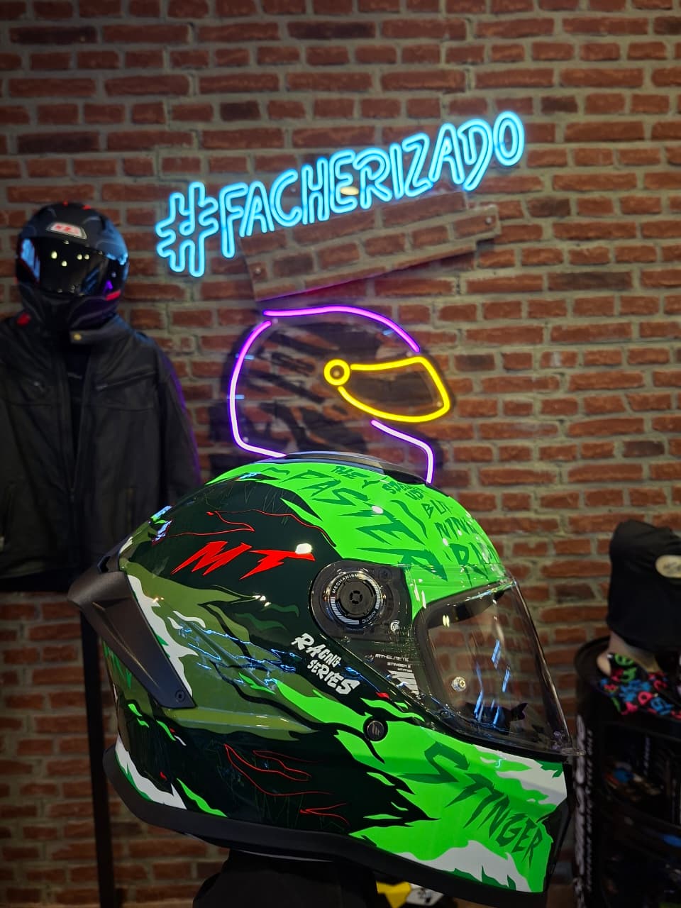 Casco Moto Integral Mt Helmets Stinger 2 Ardent C6 Verde Brillo Vxv