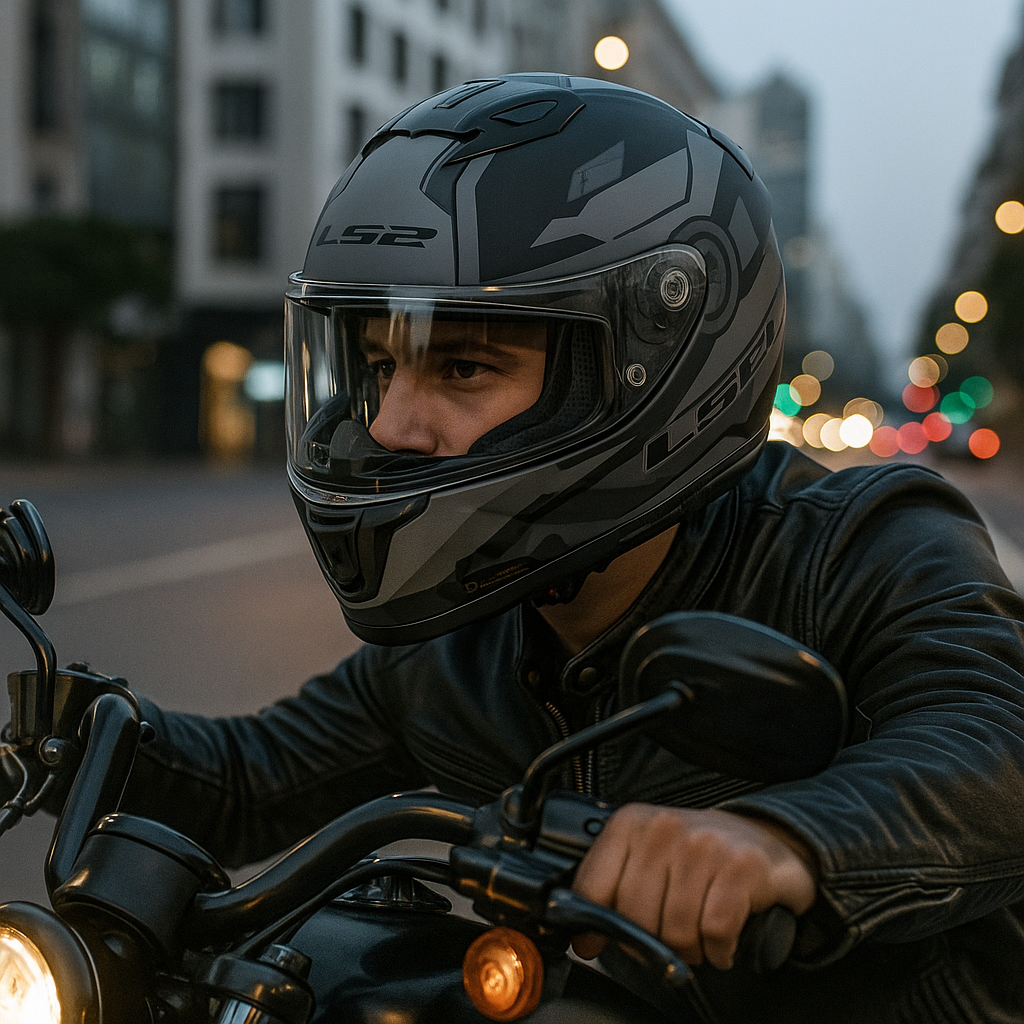 Casco Moto Integral LS2 808 Stream II Shadow Titanium doble visor Vxv