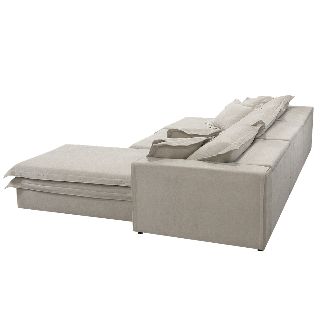 Sofá Retrátil e Reclinável 3 Lugares com Chaise Comfort Premium