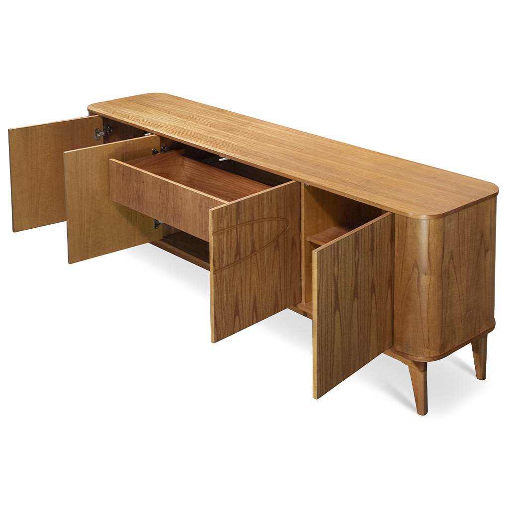 Buffet Start Curvo: Elegância com 4 Portas Frisadas