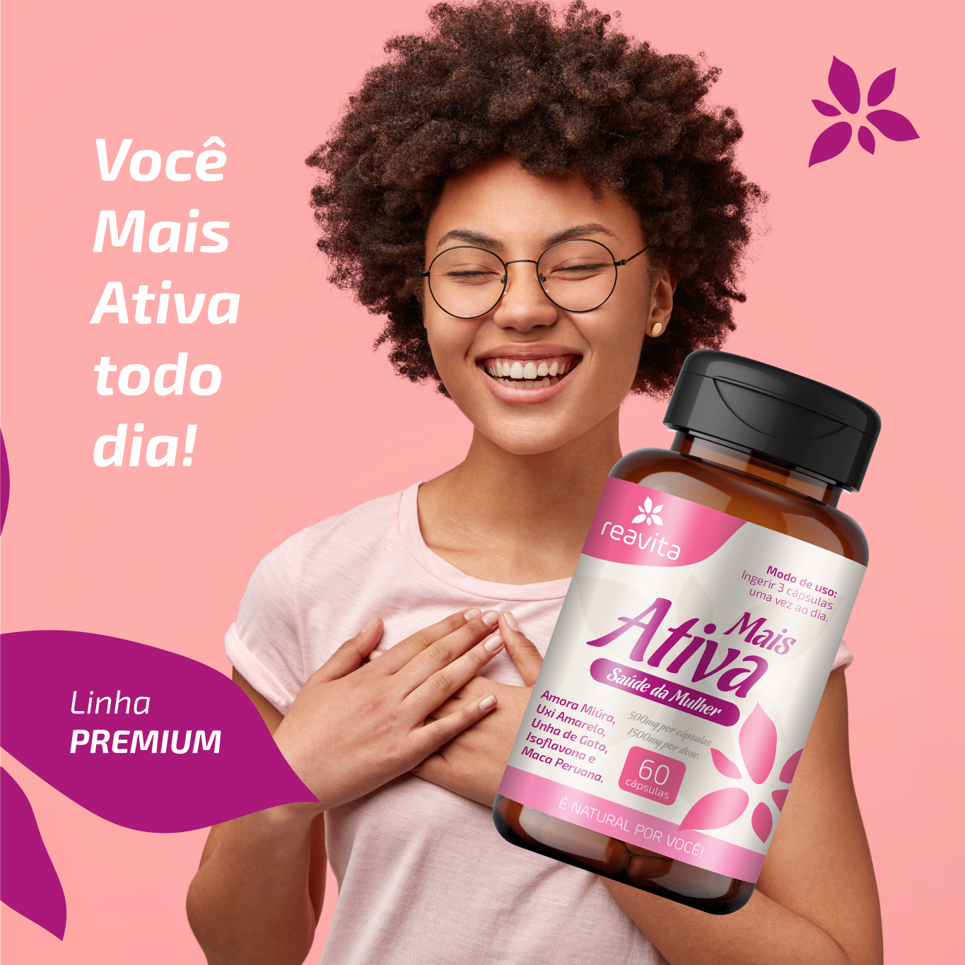 Kit Testo Woman + Mais Ativa – Realce das Curvas, Mais Energia e Vitalidade