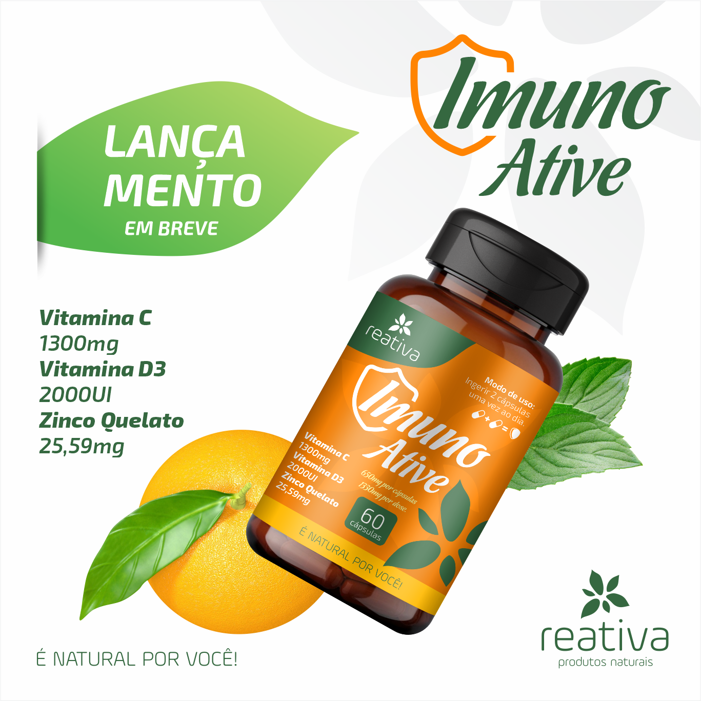 Suplemento Imuno Ative com 60 Cáspulas