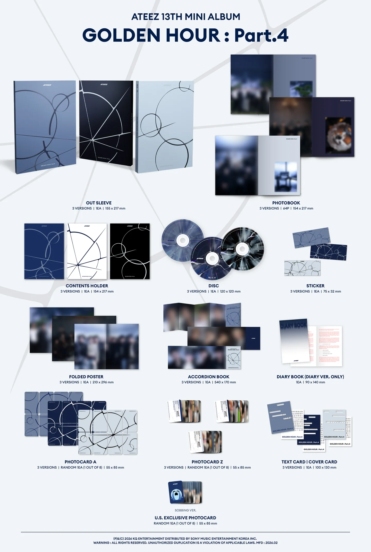 ATEEZ - GOLDEN HOUR Part.4 Autografado Álbum Oficial