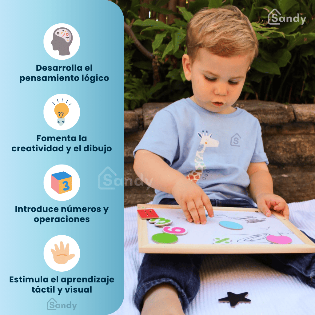 EDUTAB Sandy® - Tablero Magnético 2 en 1 - Sandy Home