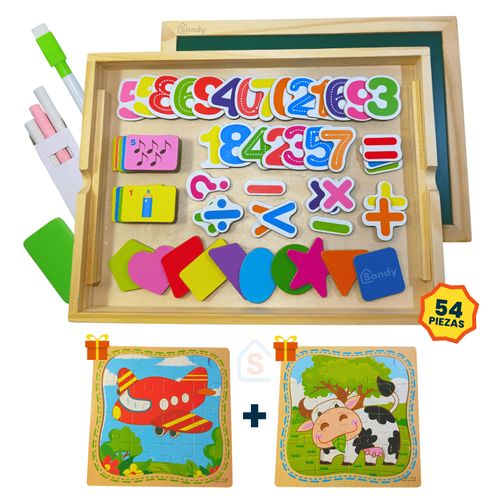 EDUTAB Sandy® - Tablero Magnético 2 en 1 - Sandy Home