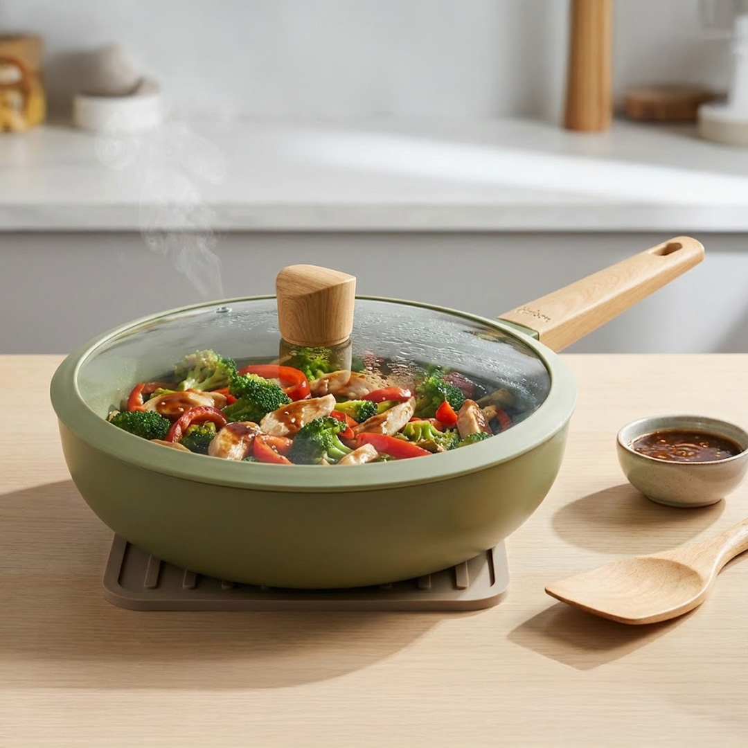 Wok con tapa: para qué sirve y cómo usarlo bien
