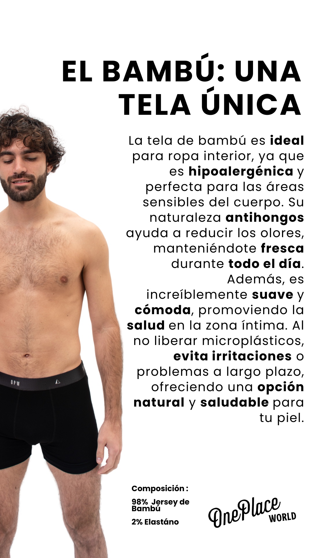 Boxer Bambú - Negro - Comprar en One Place World