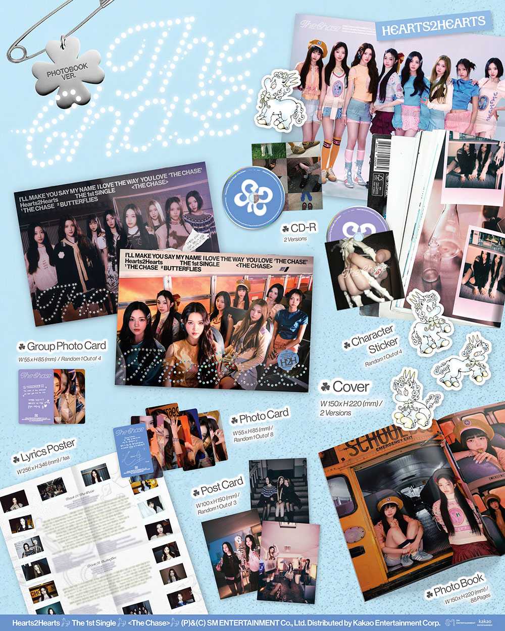 Hearts2Hearts - 1st Single Album : The Chase [MINIBOOK Version]