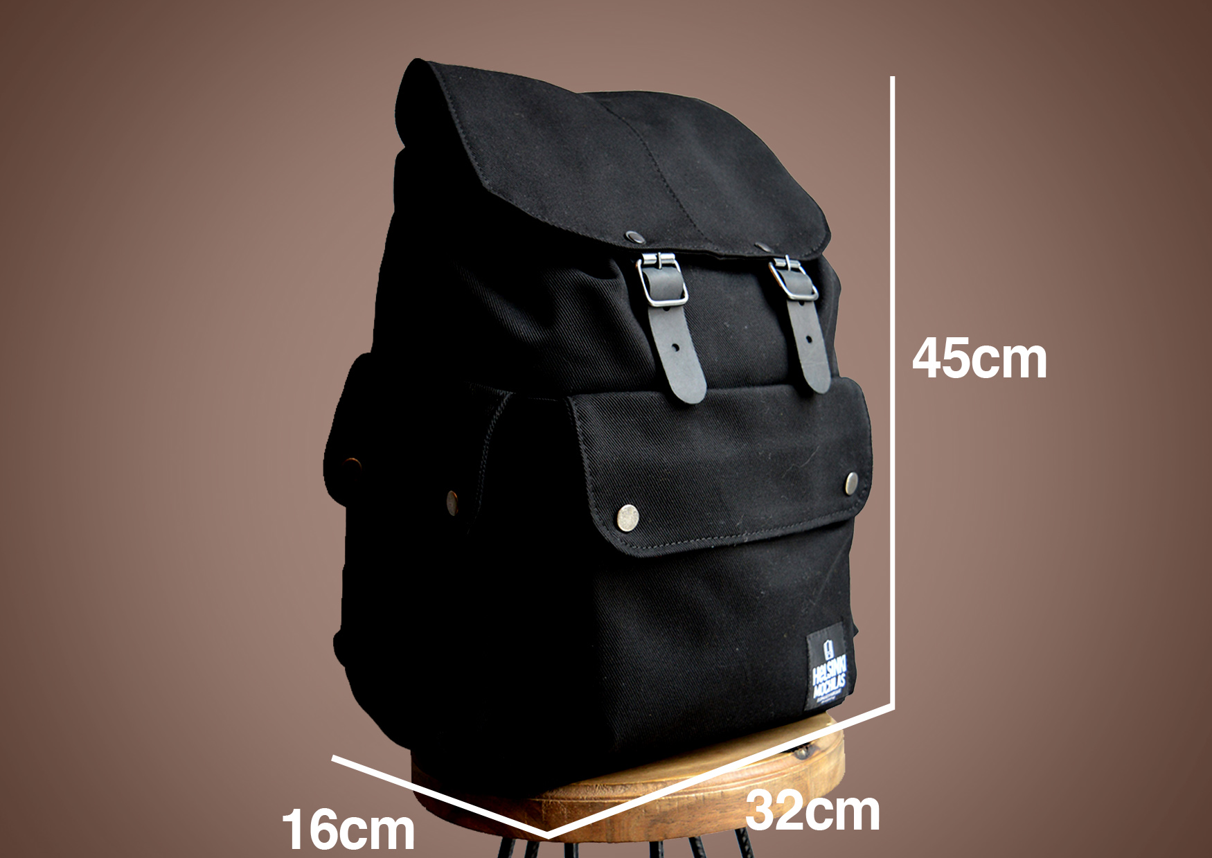 Helsinki - Modelo SIPOO - Negro Cuero MARRON