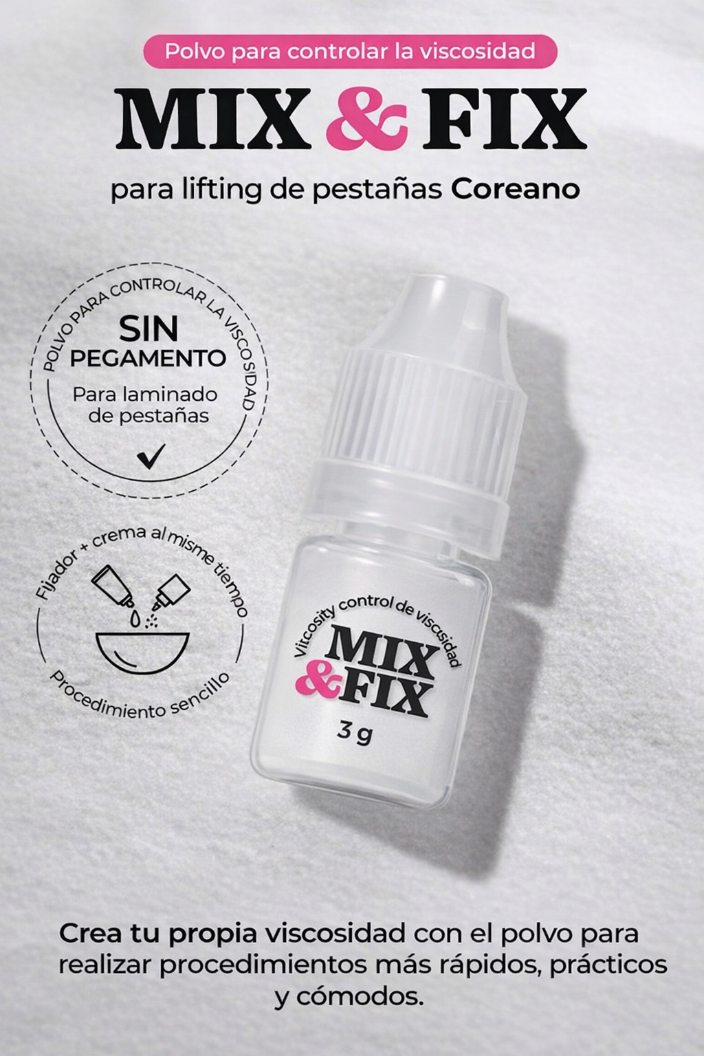 MIX & FIX Corea: Polvo profesional para lifting de pestañas