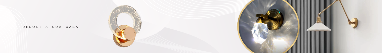 Arandela de Cristal Freya Dourada para Decoração Sofisticada