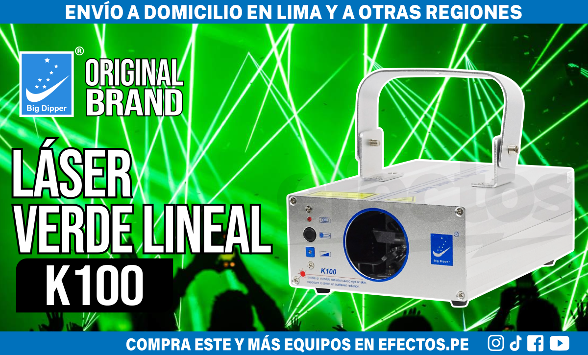 Spectrum 100 | Laser Lineal Verde 3D Dmx