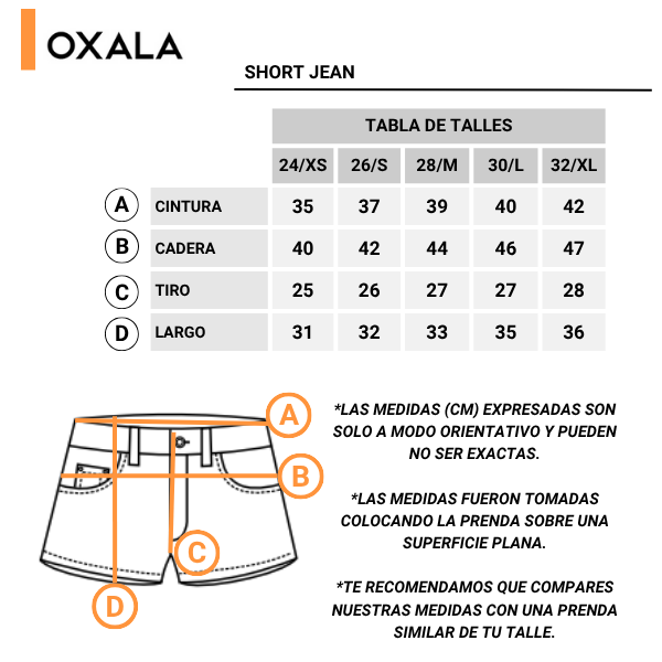 Short Jean gastado - Comprar en OXALA