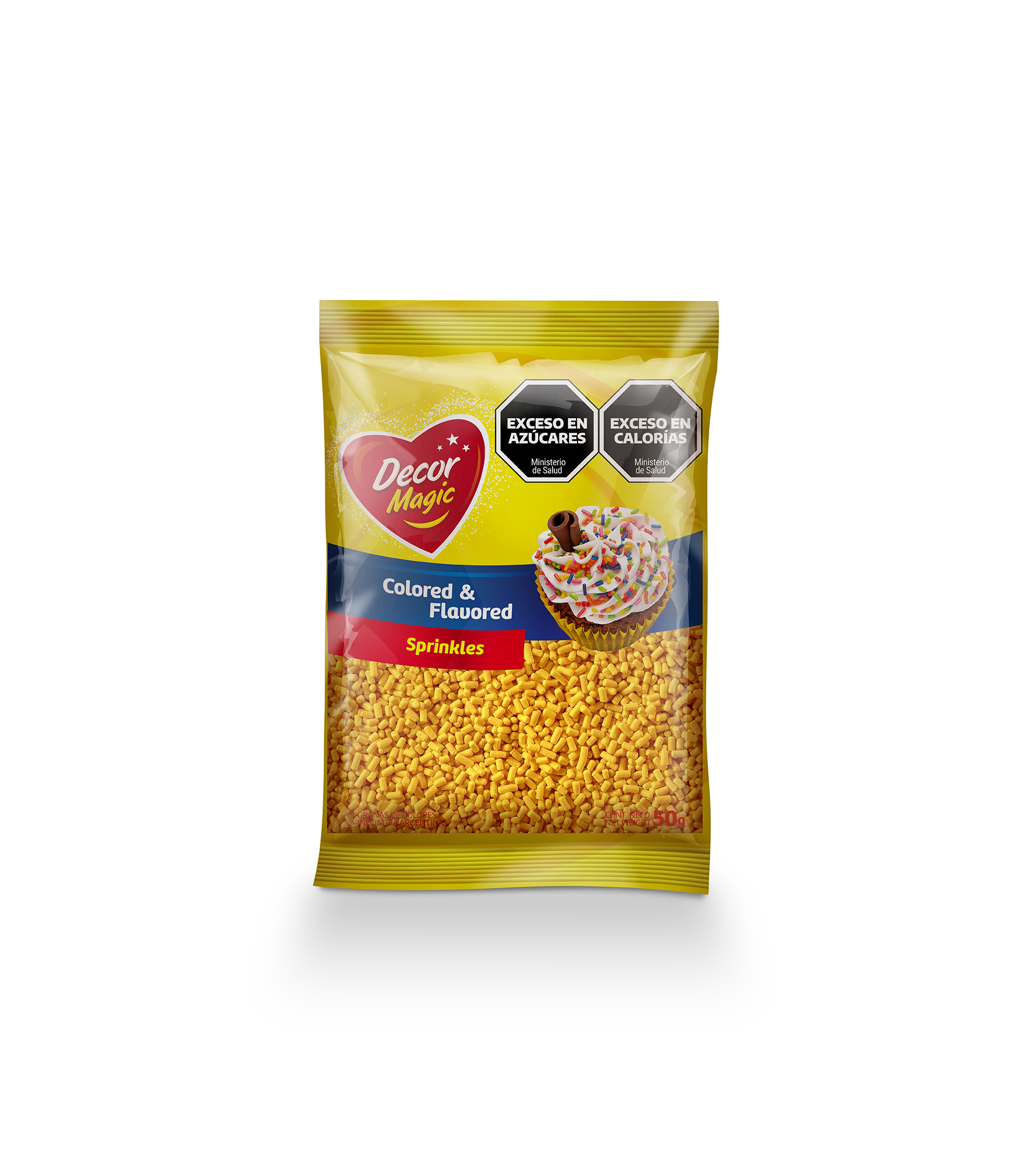 Grana Color Amarillo Decormagic 50g para Repostería