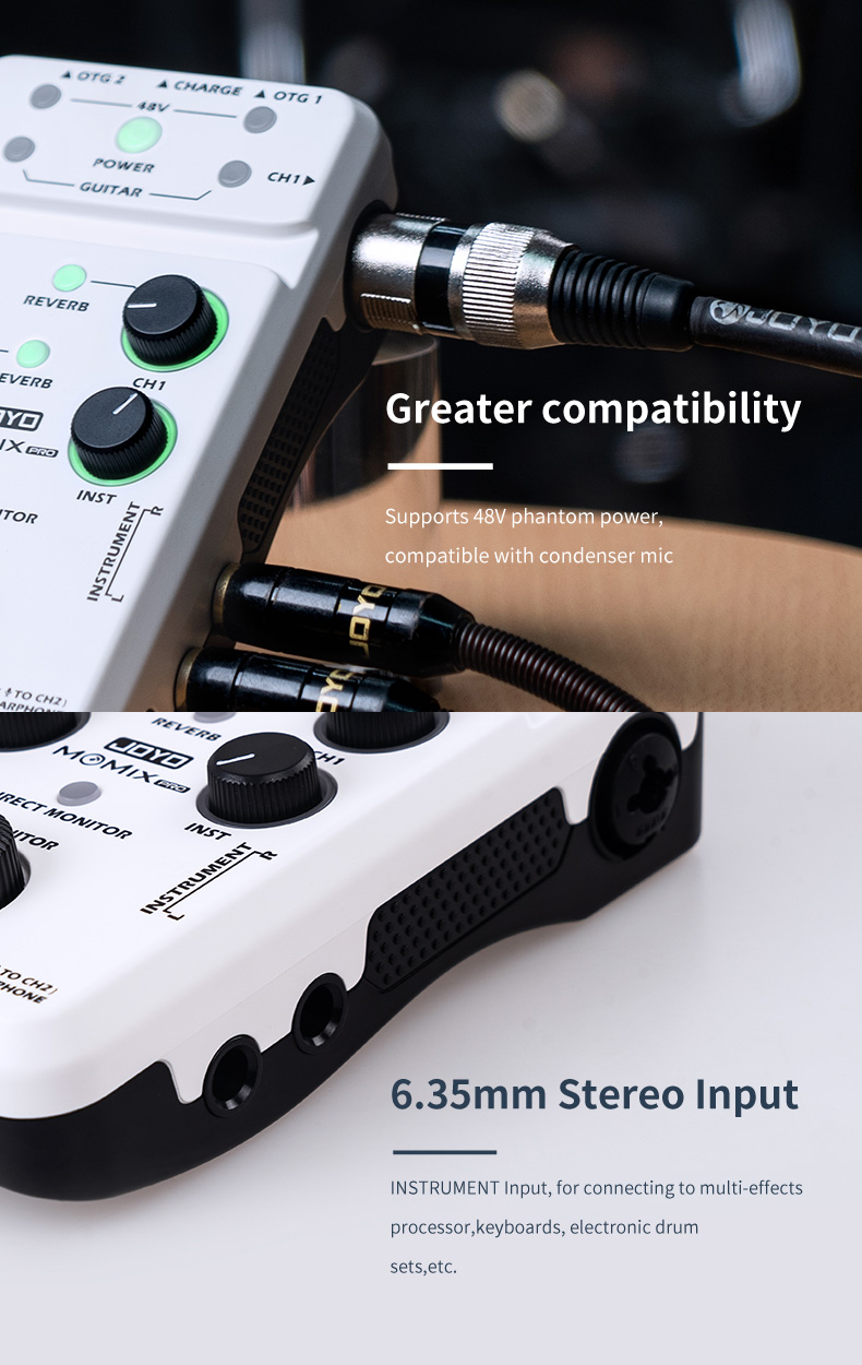 Interface de áudio portátil MOMIX PRO - Mixer compacto para Live e P