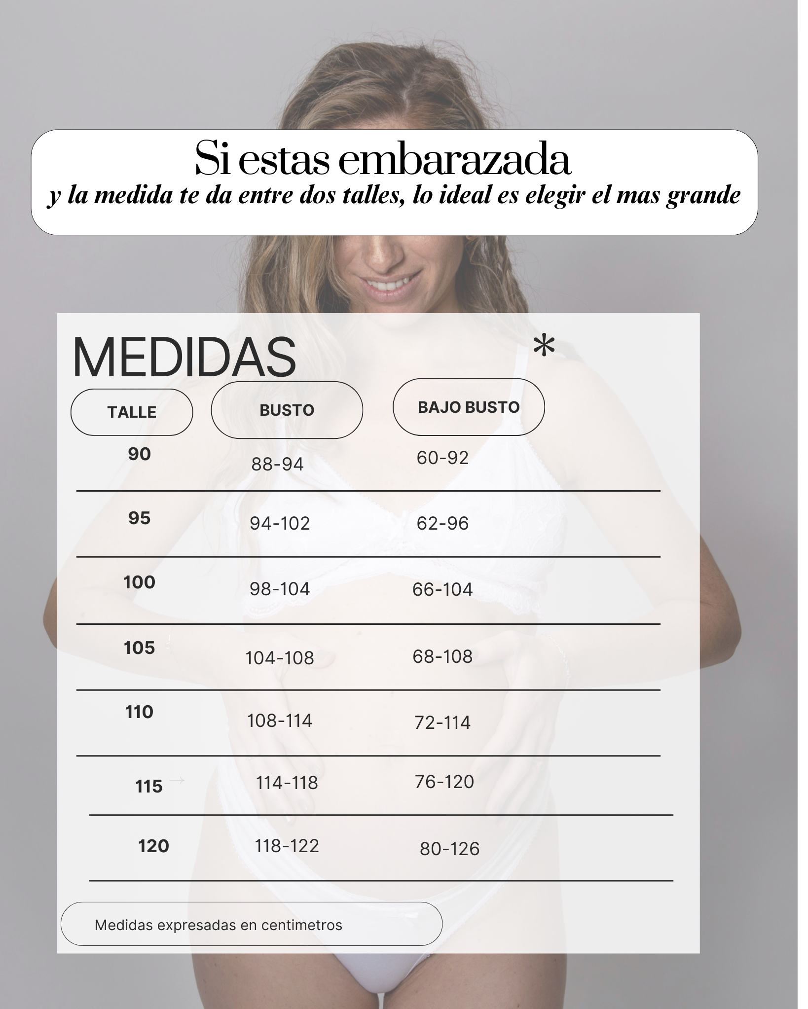 Corpiño lactante embarazo