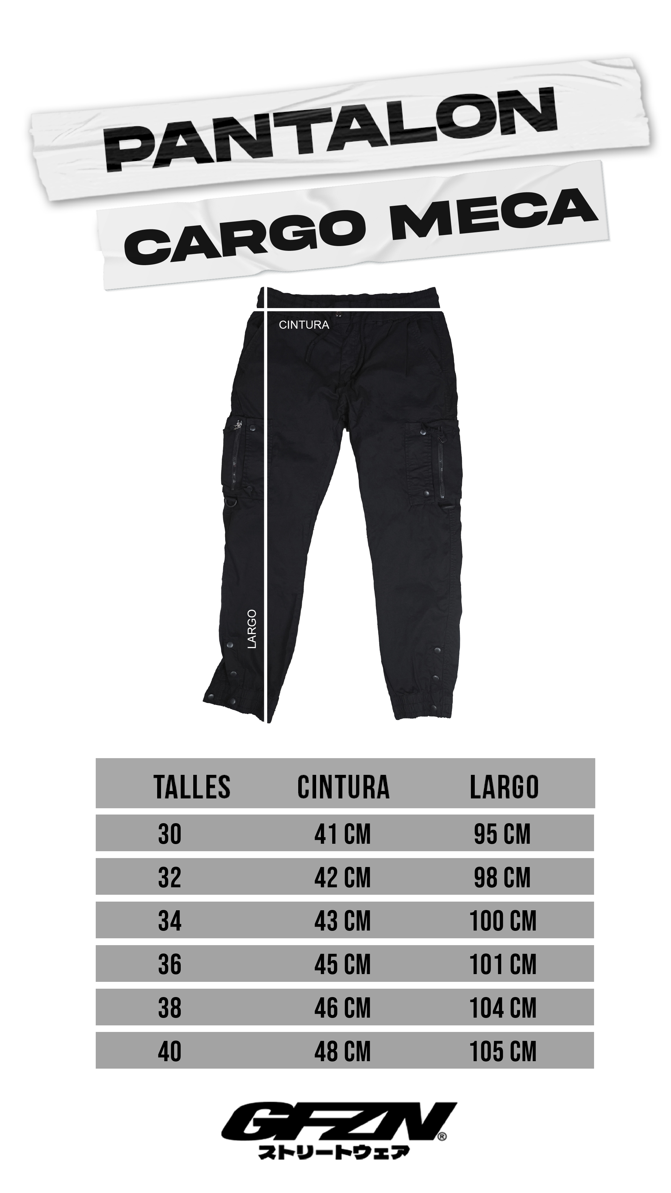 PANTALON CARGO MECA estilo Alternative GABARDINA HARAJUKU GFZN