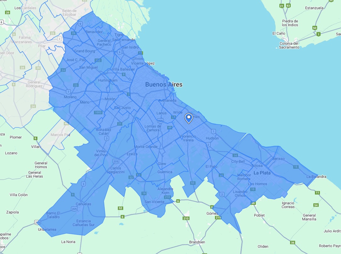 MAPA DE ENVÍOS RÁPIDOS